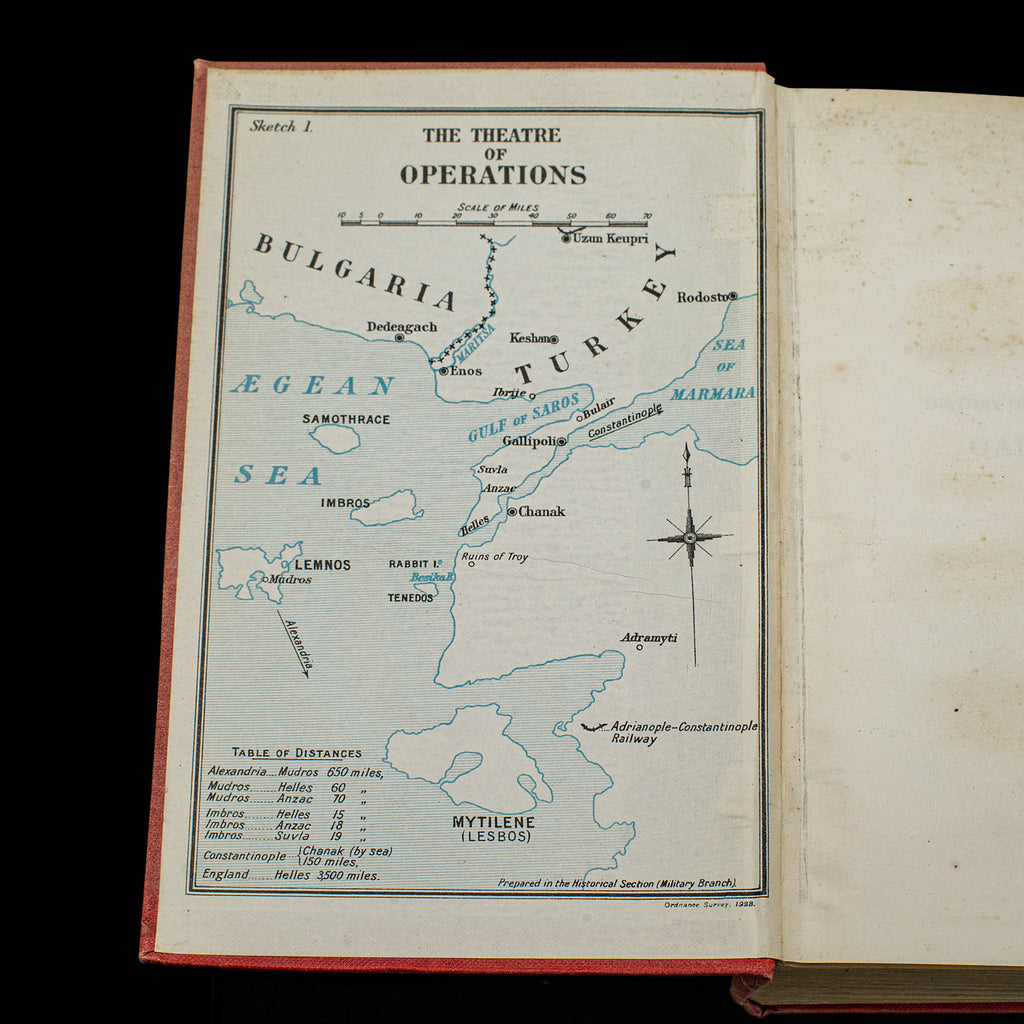 Vintage Gallipoli WWI Book, English, Military History, Maps, First ...
