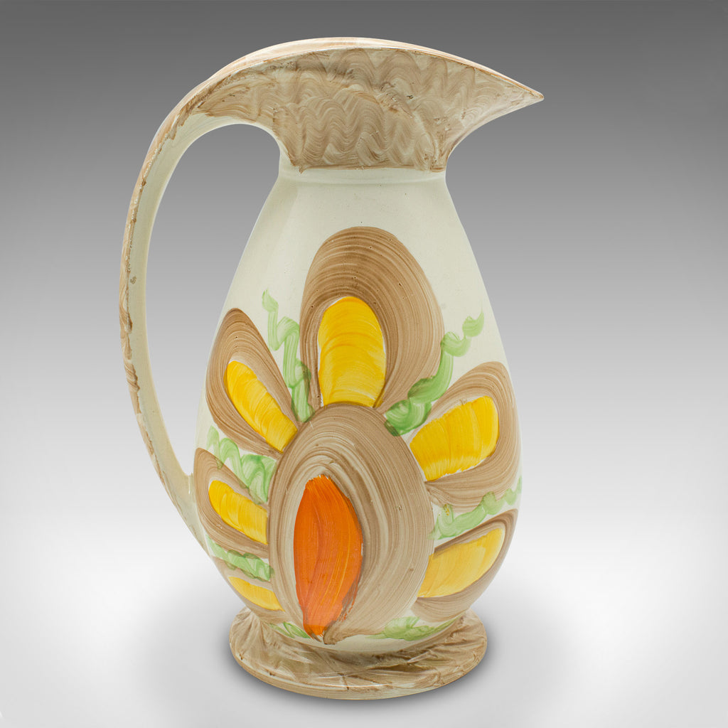 Vintage Decorative Creamer Jug, English, Ceramic Milk Pourer, Art Deco ...