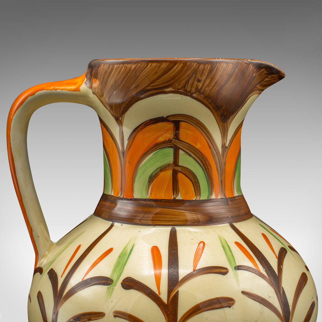 Vintage Decorative Pouring Jug, English, Hand Painted Ceramic, Pourer ...