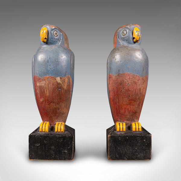 Pair Of Vintage Parakeet Bookends, Continental, Ornamental Book Rests ...