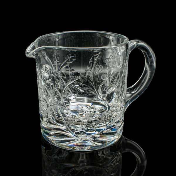 Vintage Queen Elizabeth II Coronation Jug, English, Glass, Cordial ...
