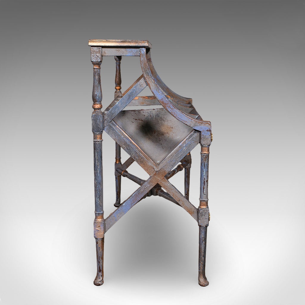 Antique Georgian Revival Book Trough, English, Painted, Library Stand ...