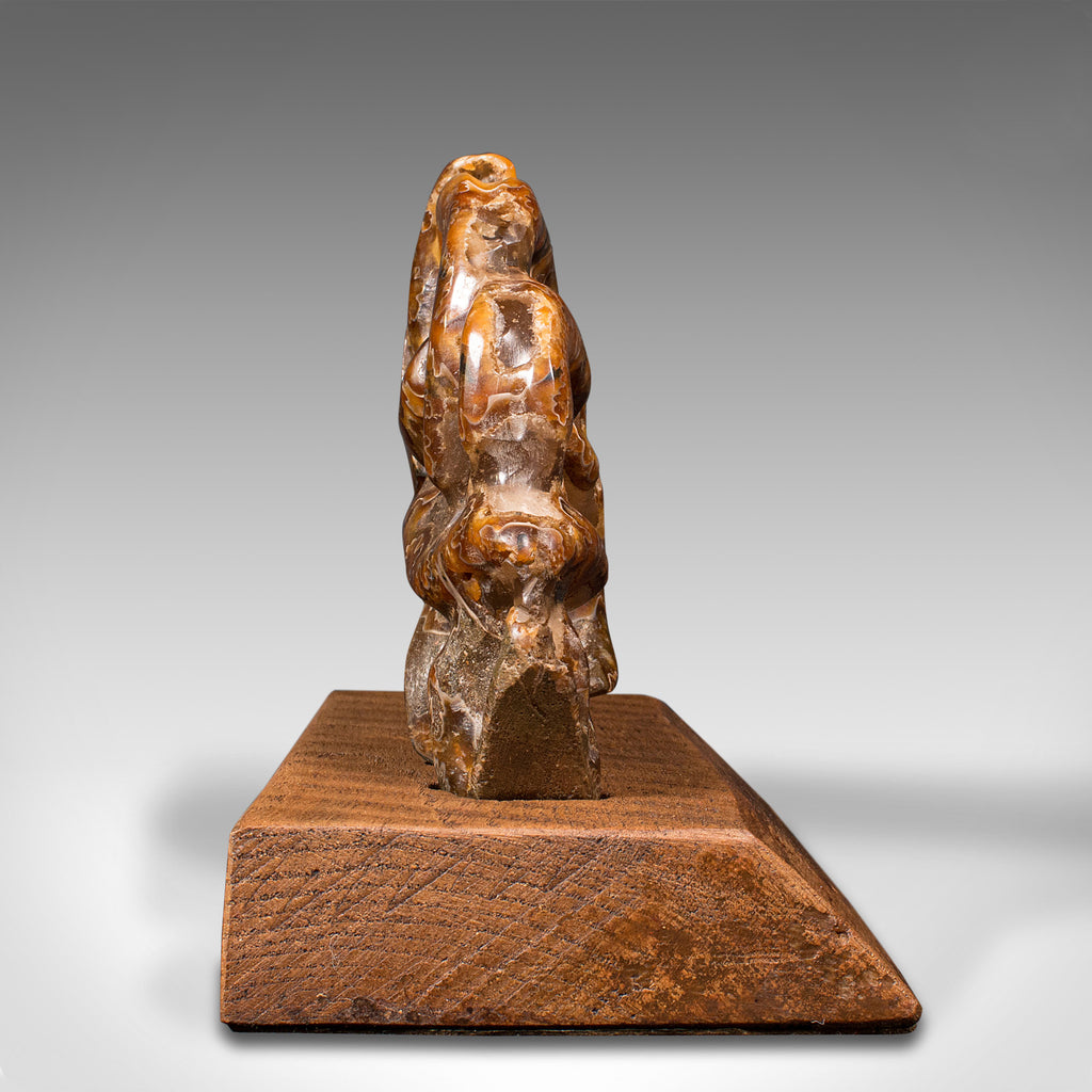 Vintage Carved Decorative Ammonite African Fossil Display Specimen London Fine Antiques