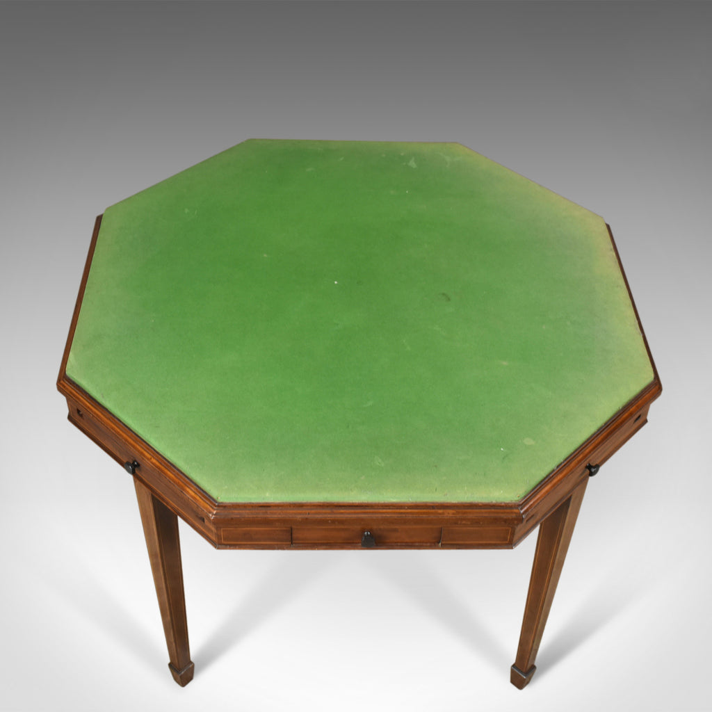 Antique Metamorphic Bridge Card Table, Trollope & Colls, Mahogany Game ...