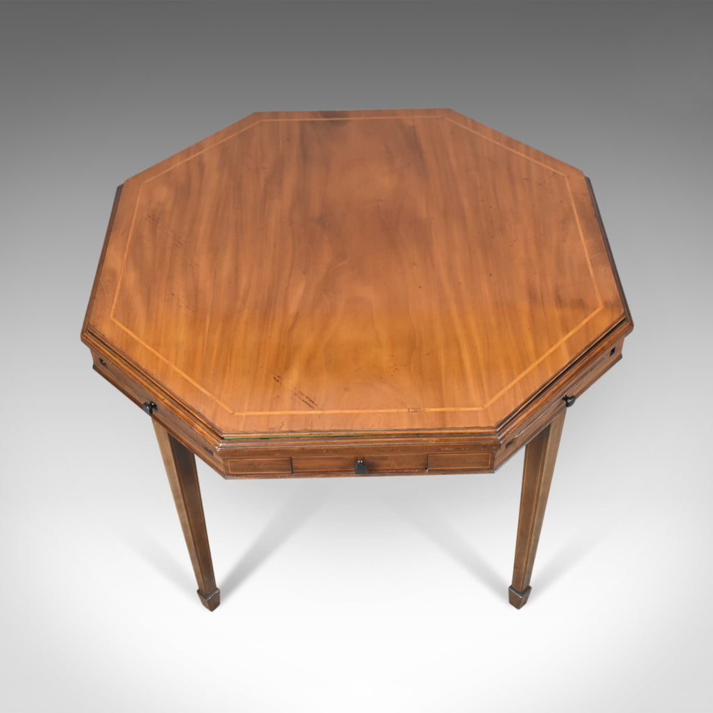 Antique Metamorphic Bridge Card Table, Trollope & Colls, Mahogany Game ...