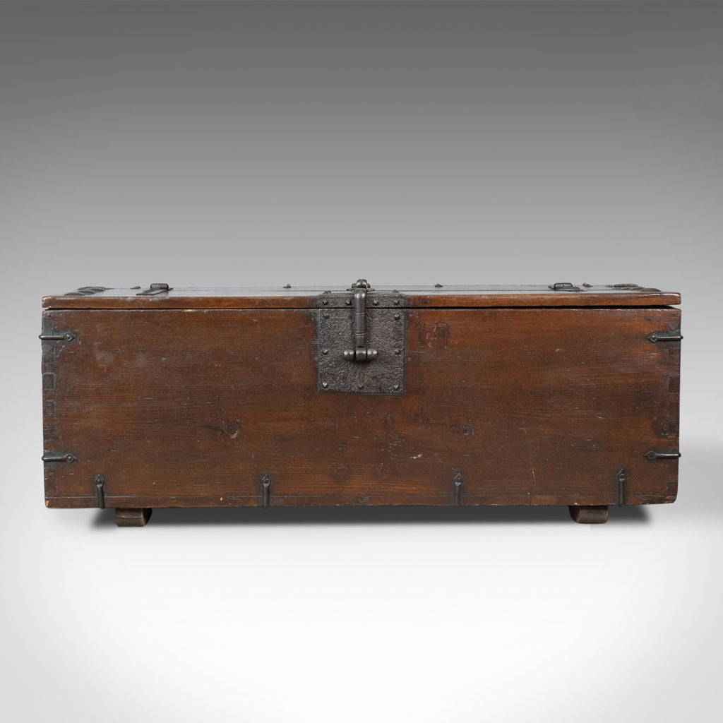 Antique Carriage Chest, English, Victorian, Pitch Pine, Trunk, Circa 1 ...