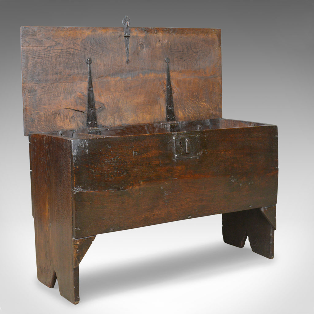Antique Coffer, 6 Plank Sword Chest, English, Oak, 17th Century, c1660 ...