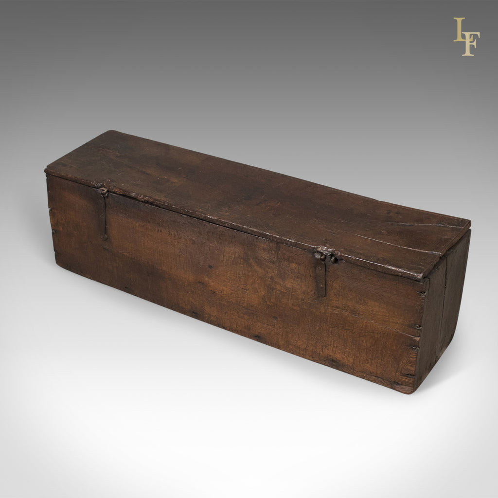 Antique Coffer in Oak, 6 Plank Sword Chest, English, Mid 17th Century ...