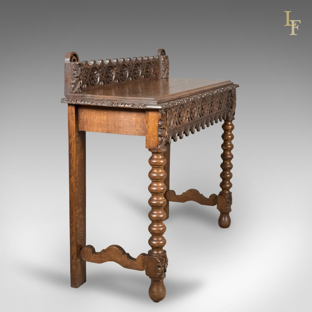 Antique Console Table, C19th Scottish Carved Oak – London Fine Antiques