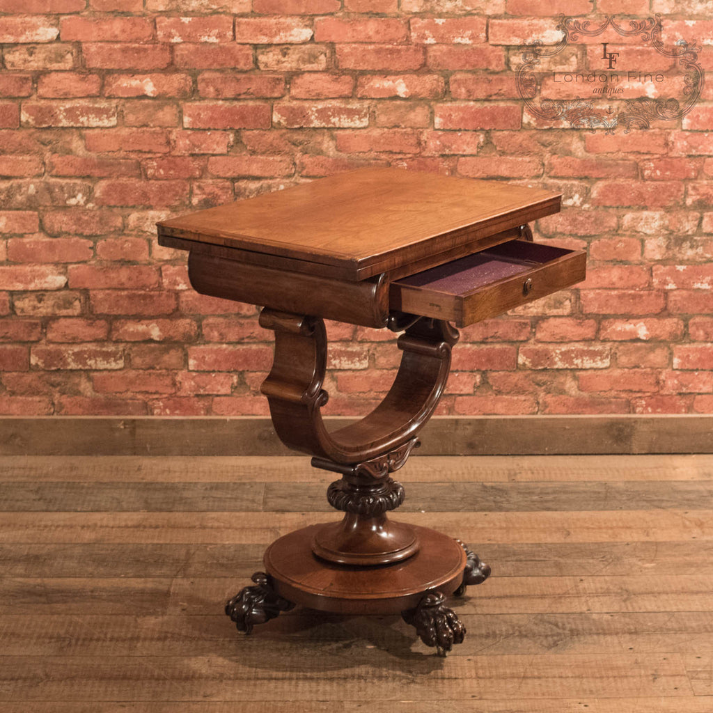 Victorian Fold Over Games Table, c.1860 – London Fine Antiques