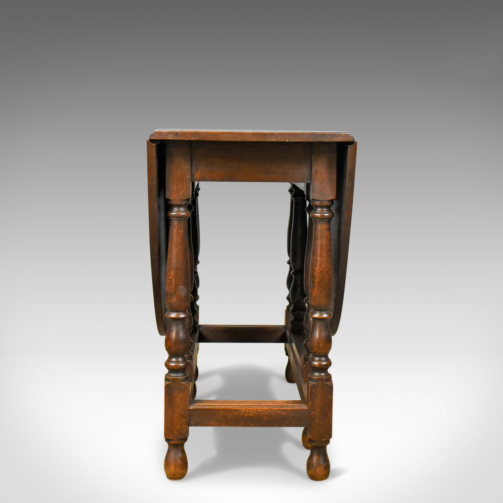 Antique Gate Leg Table, Edwardian, English, Oak, Country Kitchen, Circ ...