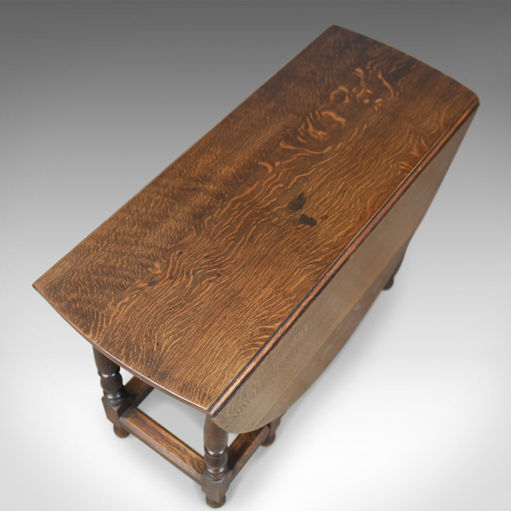 Antique Gate Leg Table, Edwardian, English, Oak, Country Kitchen, Circ ...