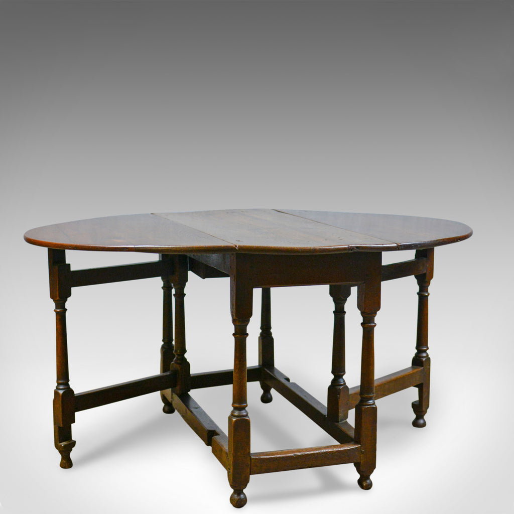 Antique Gate Leg Table, English, Georgian, Oak, Country Kitchen Dining ...