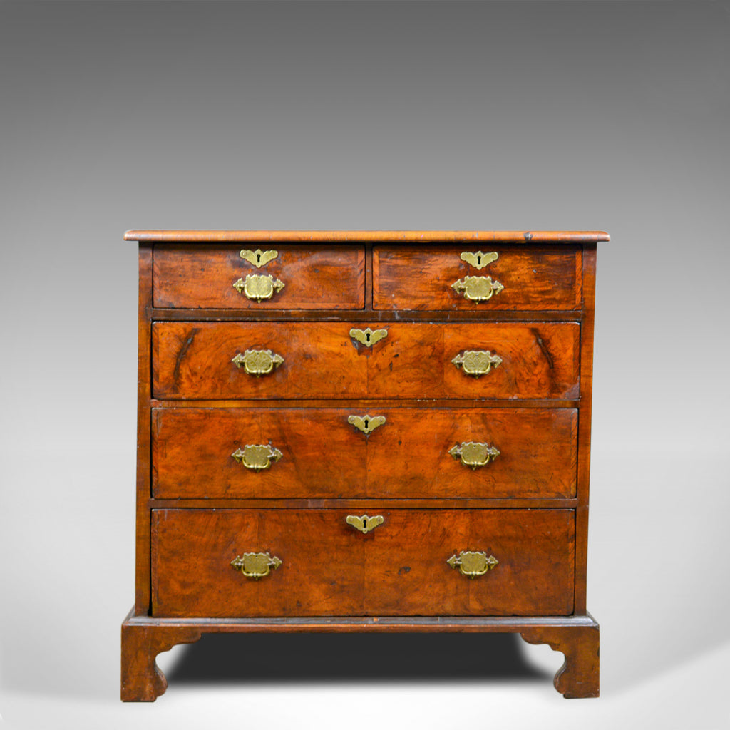 Antique Georgian Chest of Drawers, English, Walnut, 18th Century, Circ ...