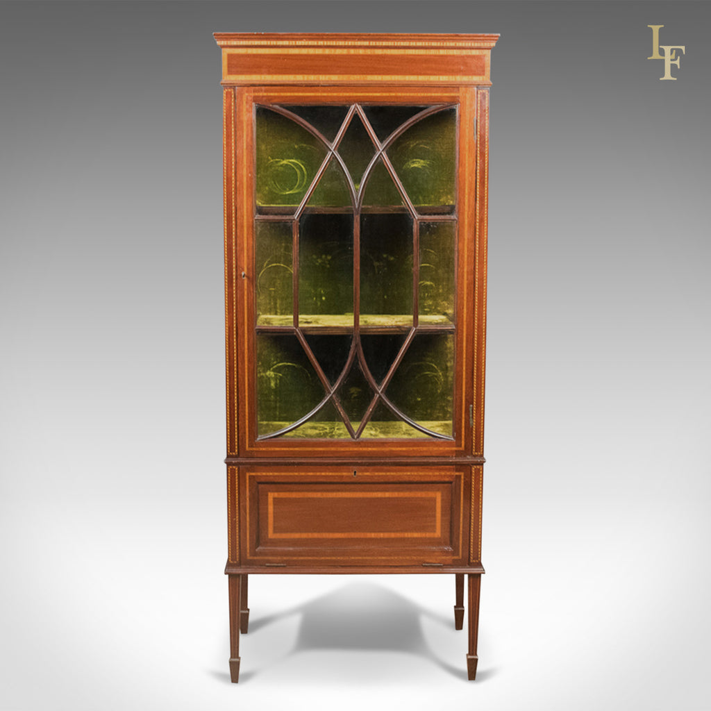 Antique Glazed Display Cabinet, Mahogany, Edwardian, English, c.1910 ...