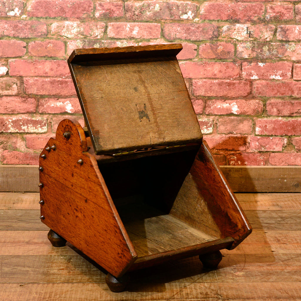 Victorian Oak Log Bin, Fireside Purdonium, c.1860 – London Fine Antiques