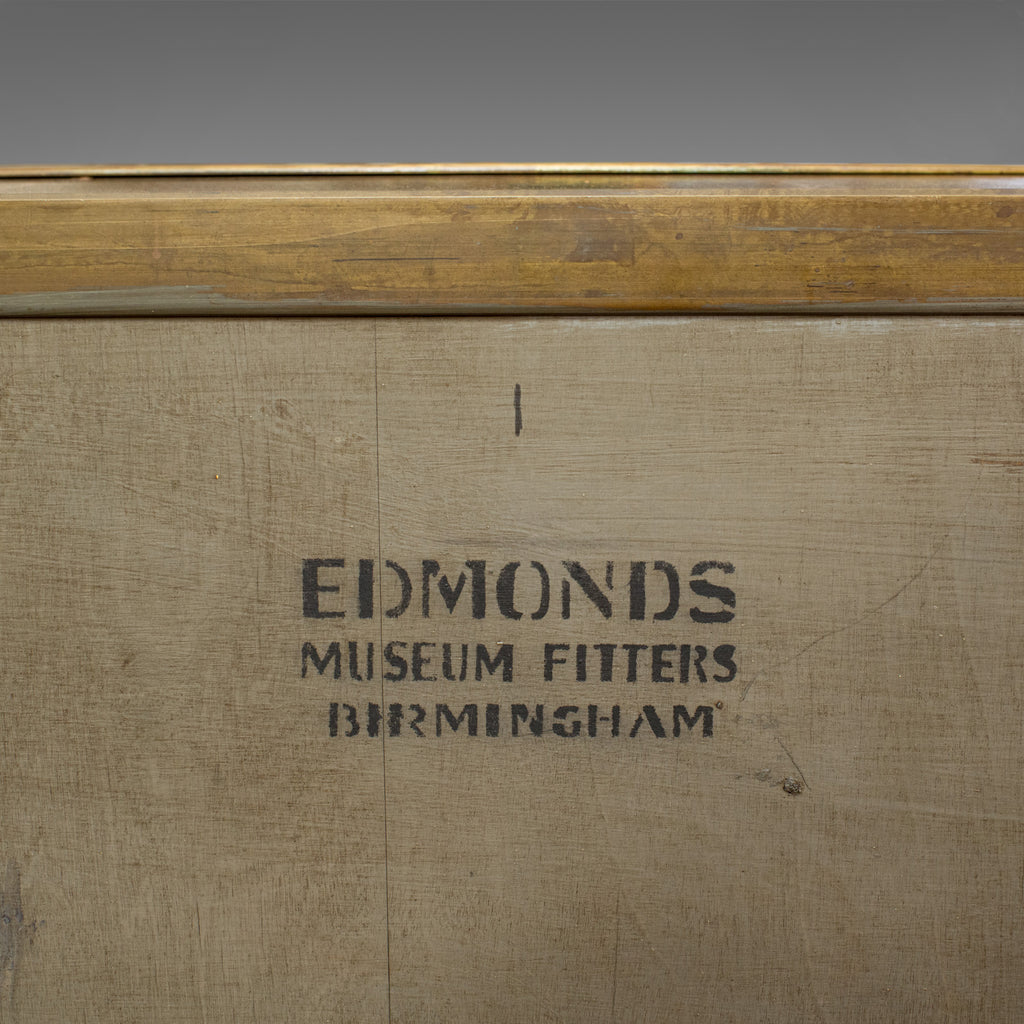 Antique Museum Display Cabinet, Bronze Showcase, Collectors Chest, Edm ...