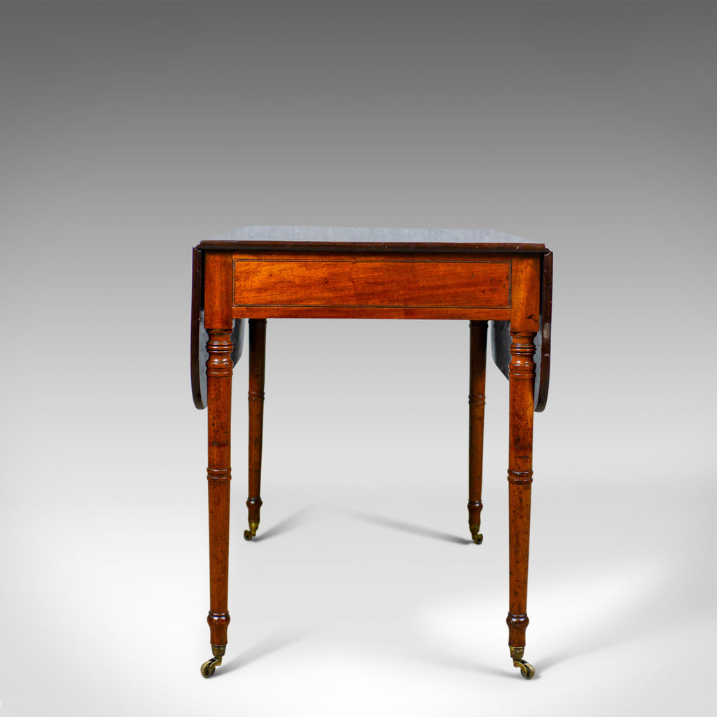 Antique Pembroke Table, Mahogany, English, Regency, Drop Flap Dining C ...