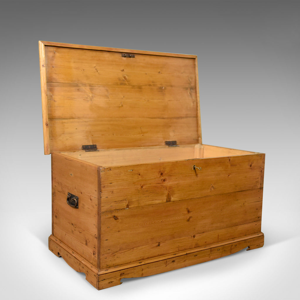 Antique Pine Trunk, English, Victorian Blanket Chest, Circa 1900 ...