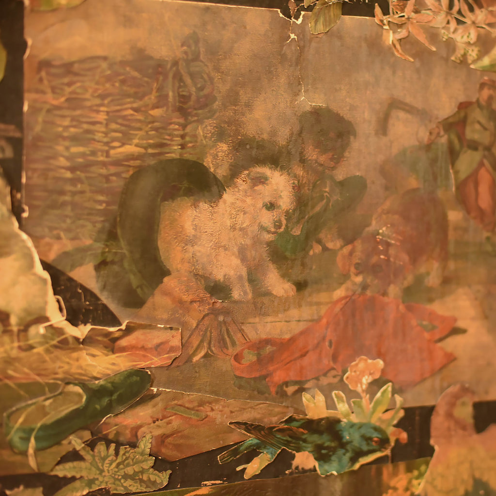 Victorian Scrap Screen, 4 Fold Panel, c.1880 – London Fine Antiques