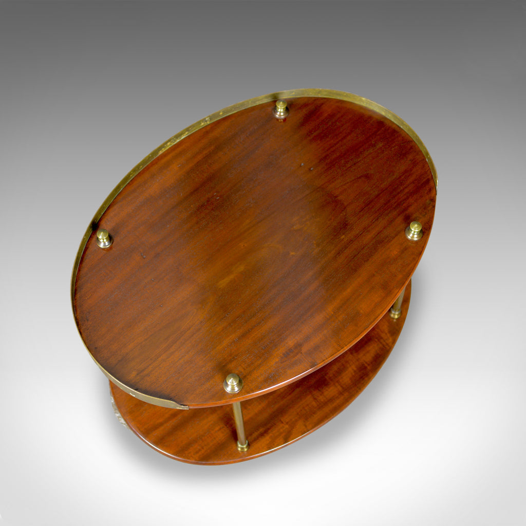 Antique Ship's Table, English, Mahogany, Brass, Two Tier, Side, Edward ...