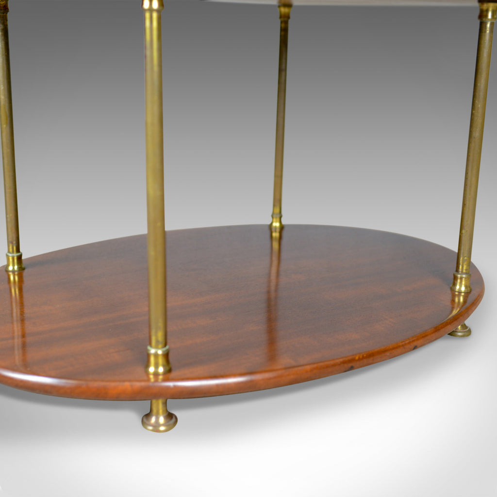 Antique Ship's Table, English, Mahogany, Brass, Two Tier, Side, Edward ...