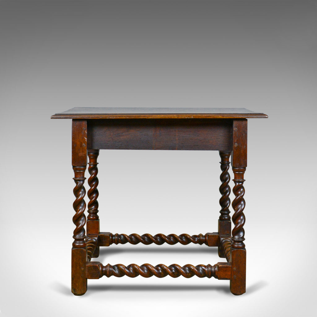 Antique Side Table, English, Victorian, English, Oak, Late C19th ...