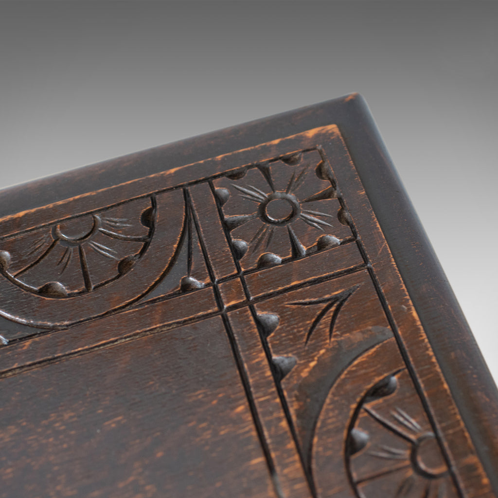 Antique Side Table, Jacobean Revival Taste, English, Victorian, Oak, L ...