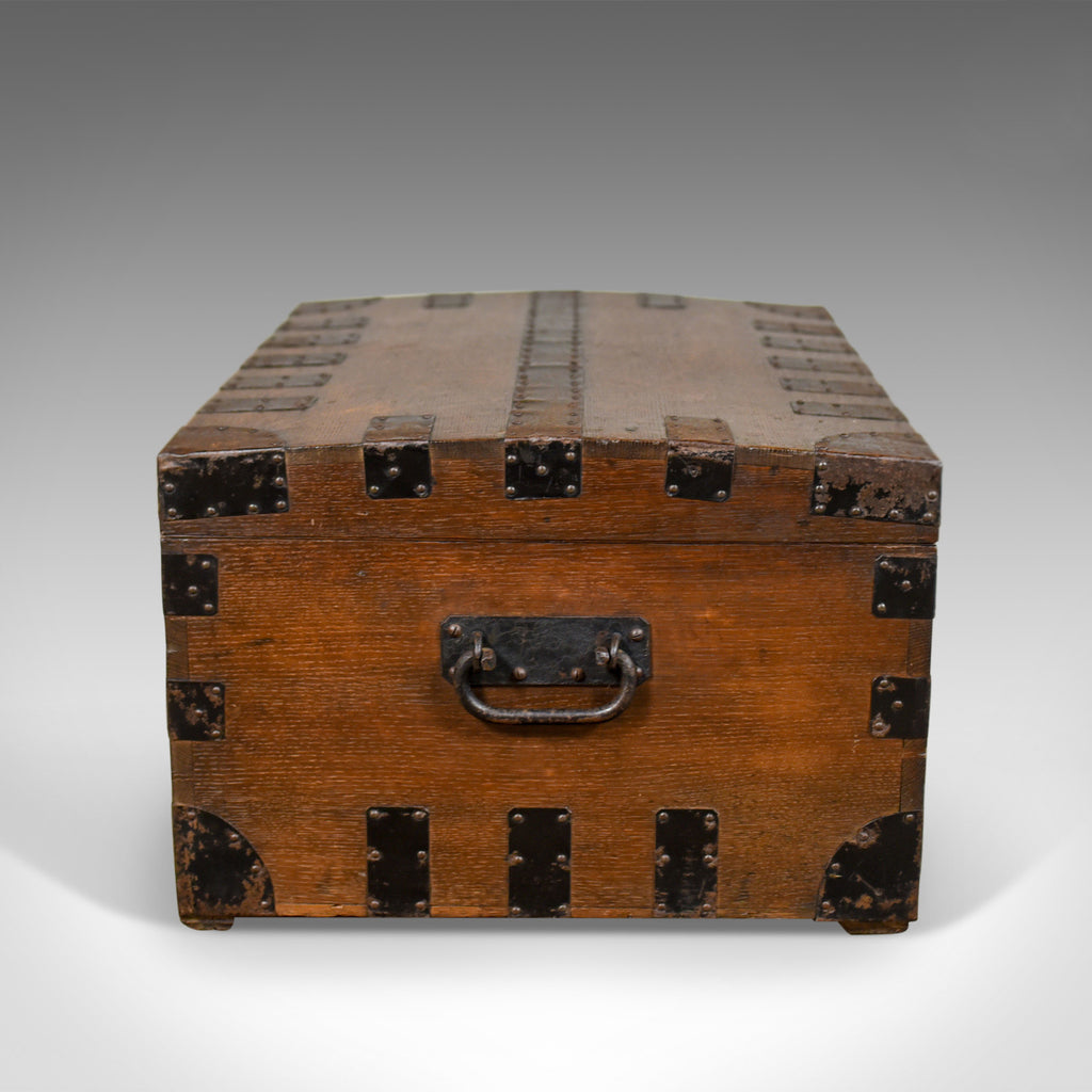 Antique Silver Chest, English, Victorian, Trunk, Iron Bound Oak, Circa ...
