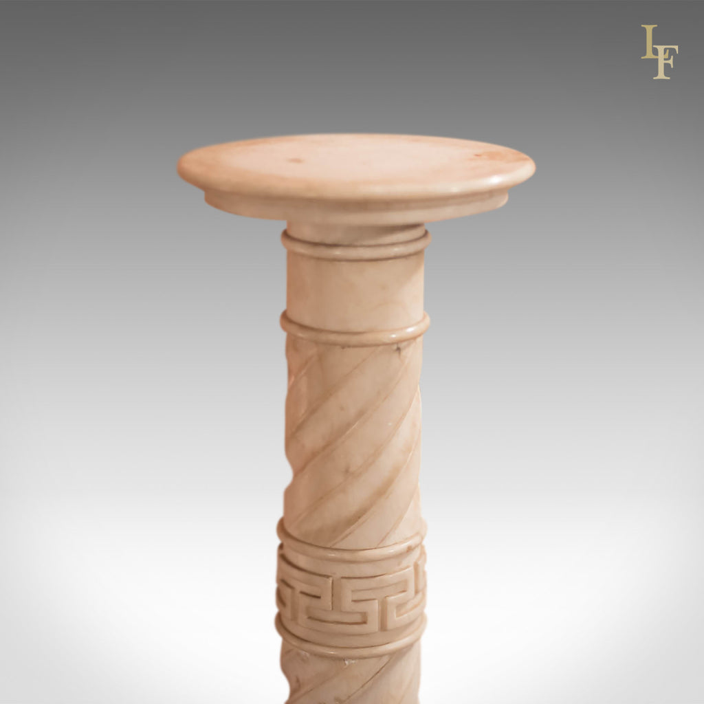 Antique Stand, Alabaster Marble Torchere – London Fine Antiques