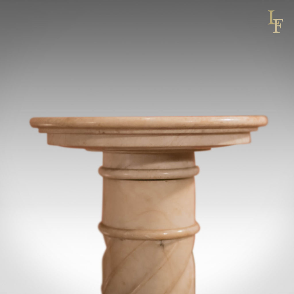 Antique Stand, Alabaster Marble Torchere – London Fine Antiques