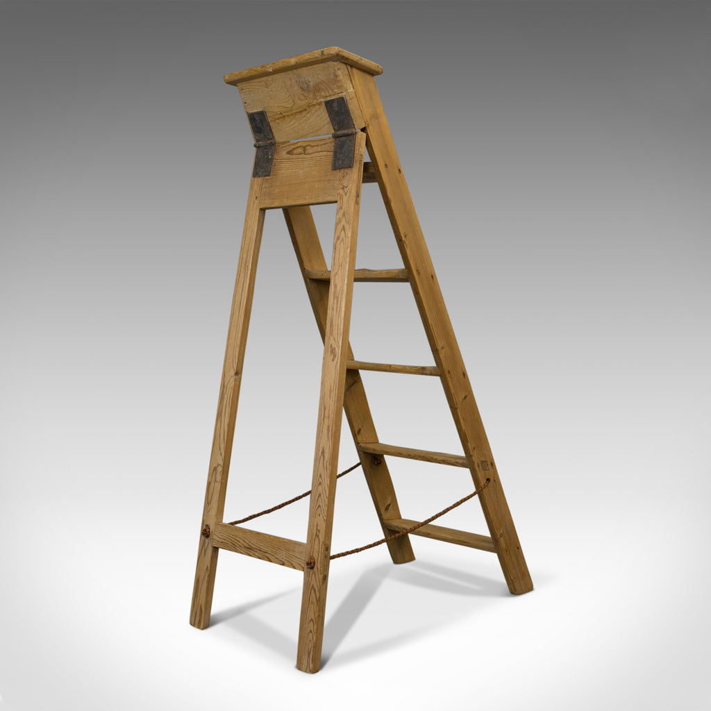 Antique Step Ladder, English, Victorian, Pine, Set of Steps, Display ...