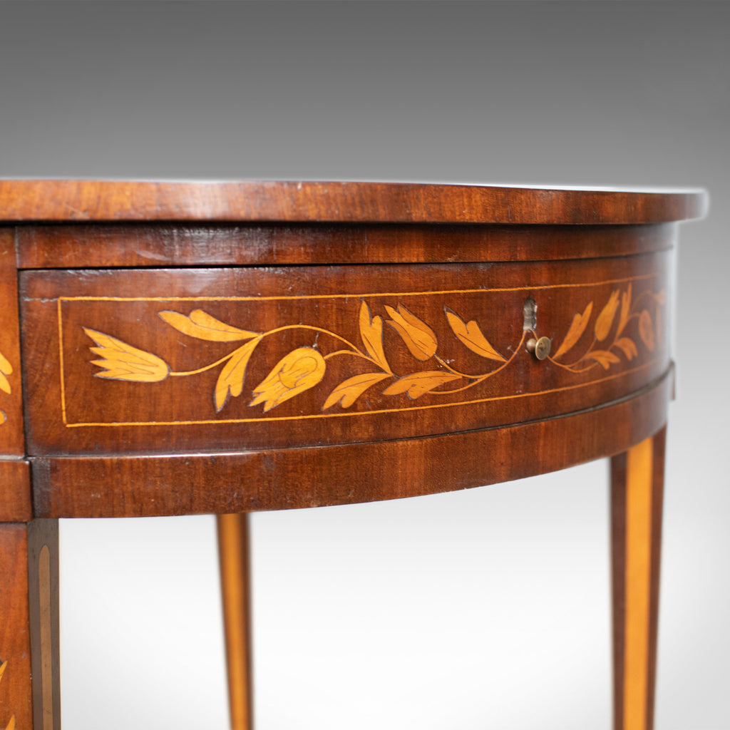 Antique Tea Table, Dutch, Fold-Over, Inlaid, Mahogany, Side, Circa 178 ...