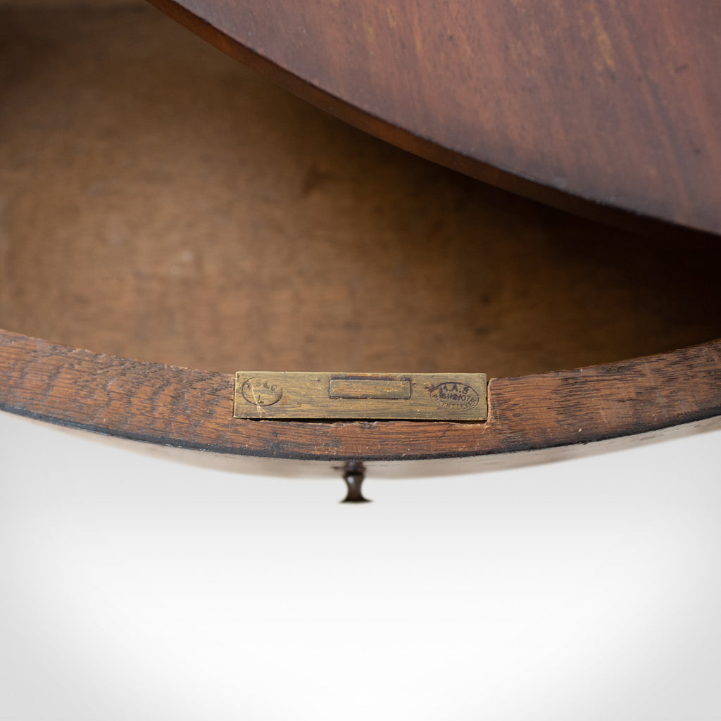 Antique Tea Table, Dutch, Fold-Over, Inlaid, Mahogany, Side, Circa 178 ...