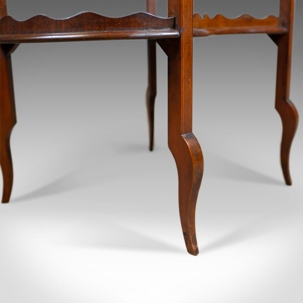 Antique Tea Table, English, Edwardian, Two Tier, Gallery, Side, Circa ...