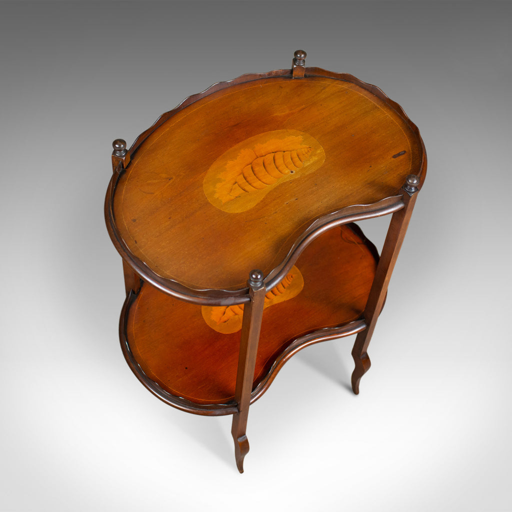 Antique Tea Table, English, Edwardian, Two Tier, Gallery, Side, Circa ...