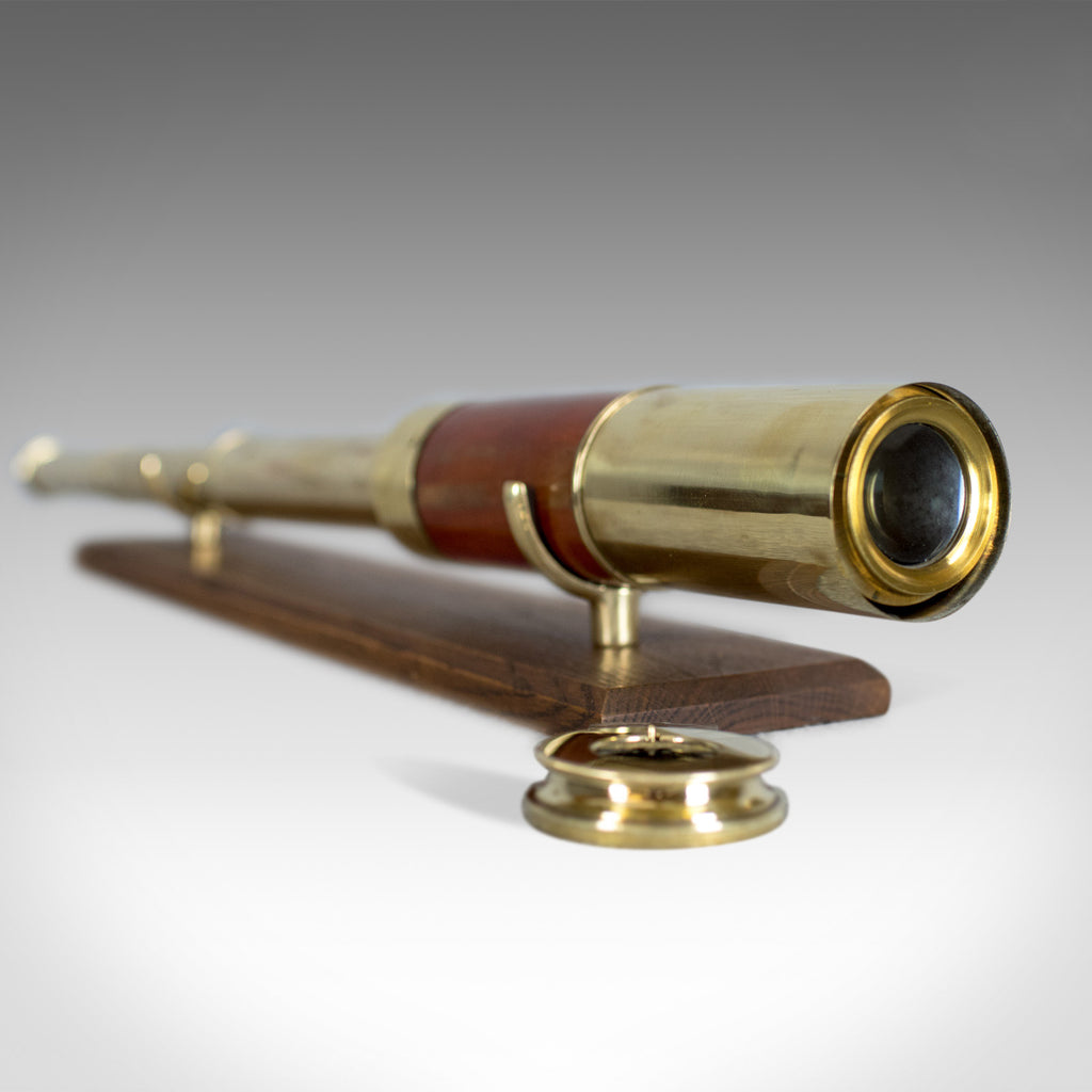 Antique Telescope, Three Draw, Mahogany, Brass, English, Georgian, Cir ...