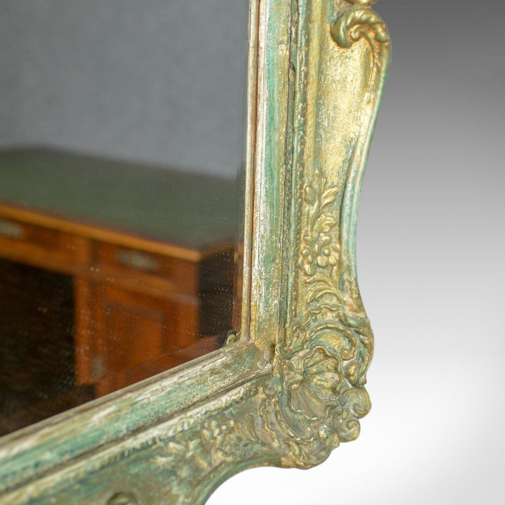 Antique Wall Mirror, Victorian, Painted Gilt Gesso Frame, Classical Ta ...