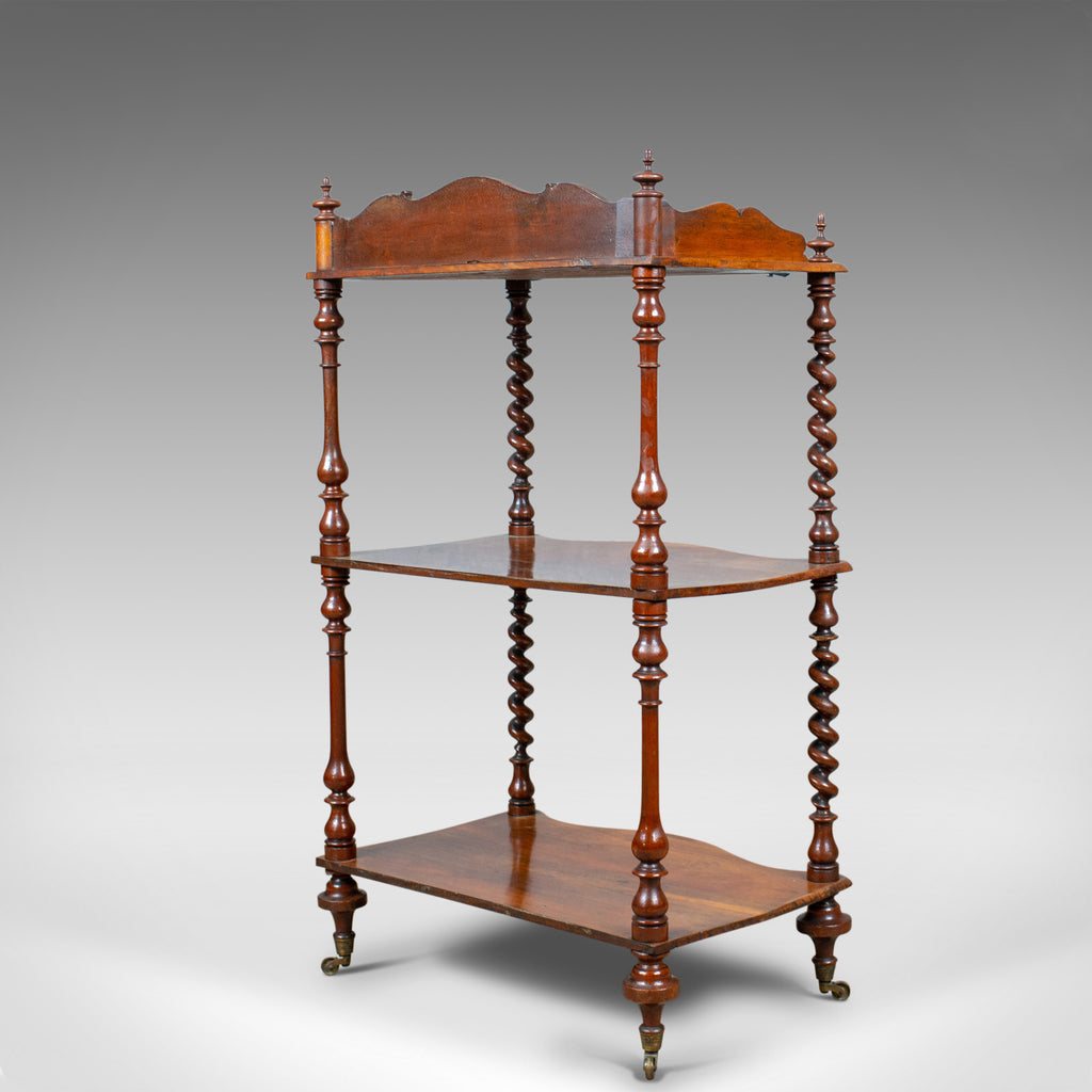 Antique Whatnot, English, Walnut, Three Tier, Victorian, Display Stand ...