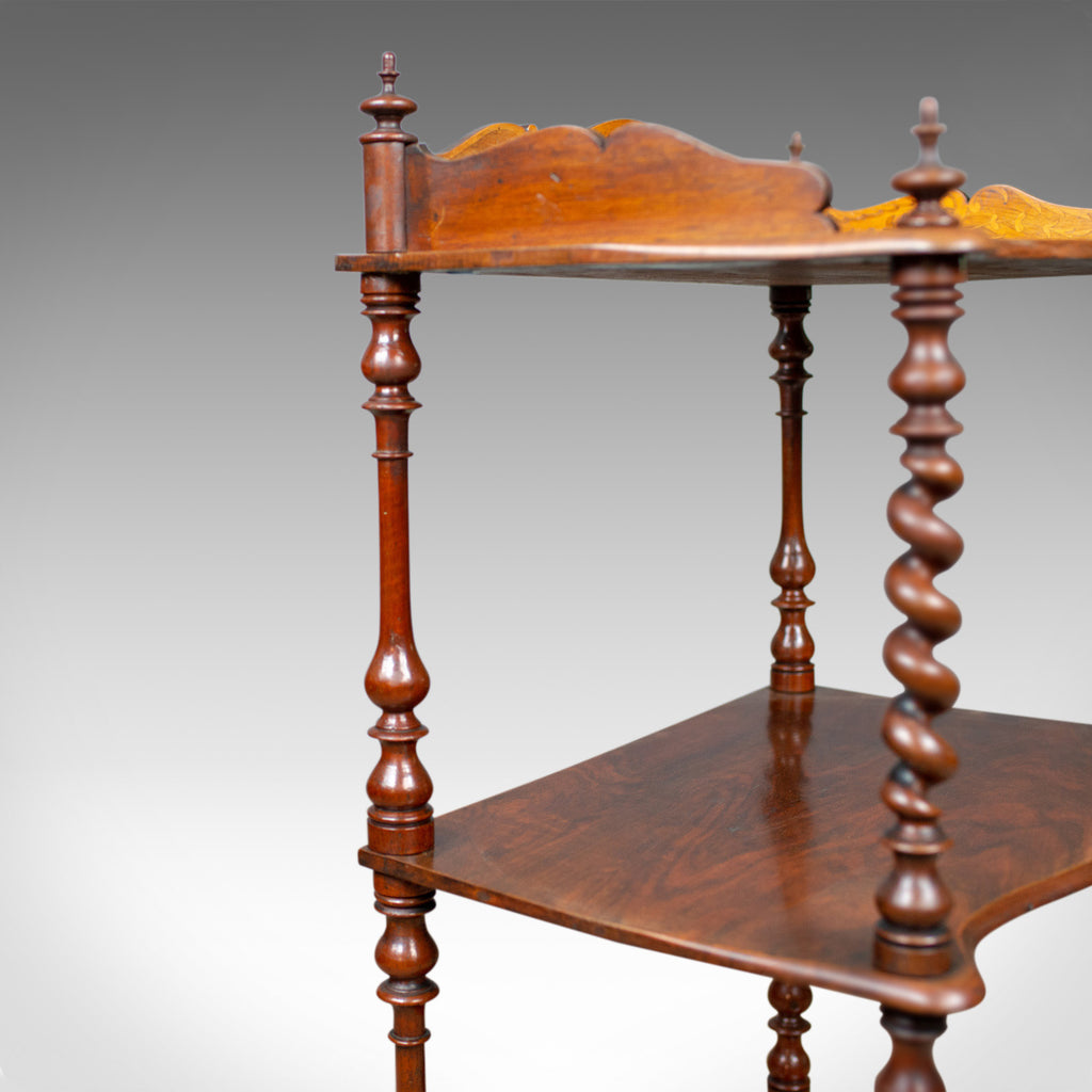 Antique Whatnot, English, Walnut, Three Tier, Victorian, Display Stand ...