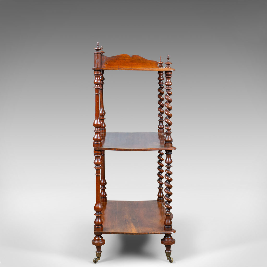 Antique Whatnot, English, Walnut, Three Tier, Victorian, Display Stand ...