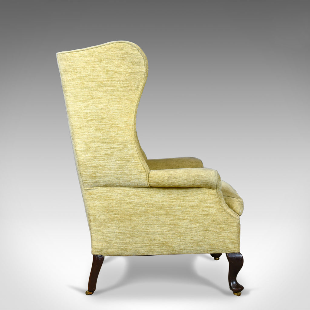 Antique Wing Back Armchair, Victorian Easy Chair, Late 19th Century, C ...