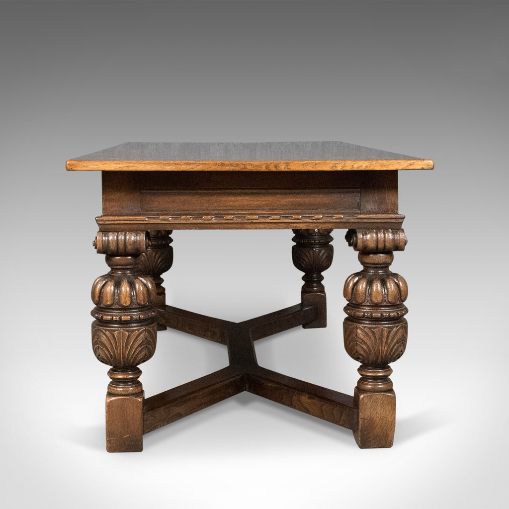 17th Century Revival Refectory Table, Country Kitchen Dining, 20th Cen ...