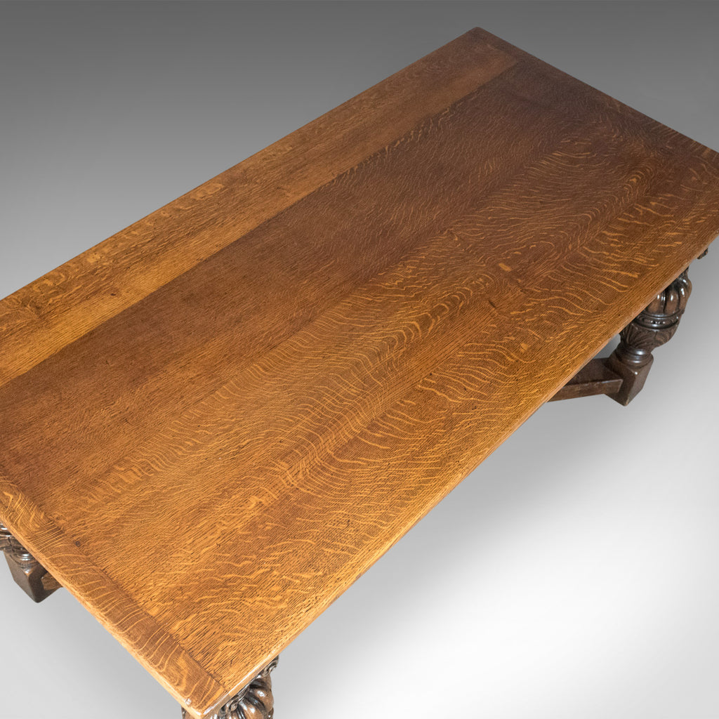 17th Century Revival Refectory Table, Country Kitchen Dining, 20th Cen ...