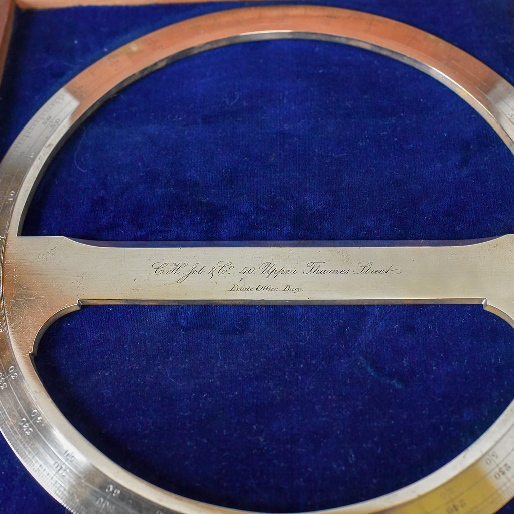 Cased Antique Protractor 360 degree Scientific Instrument Navigation C ...