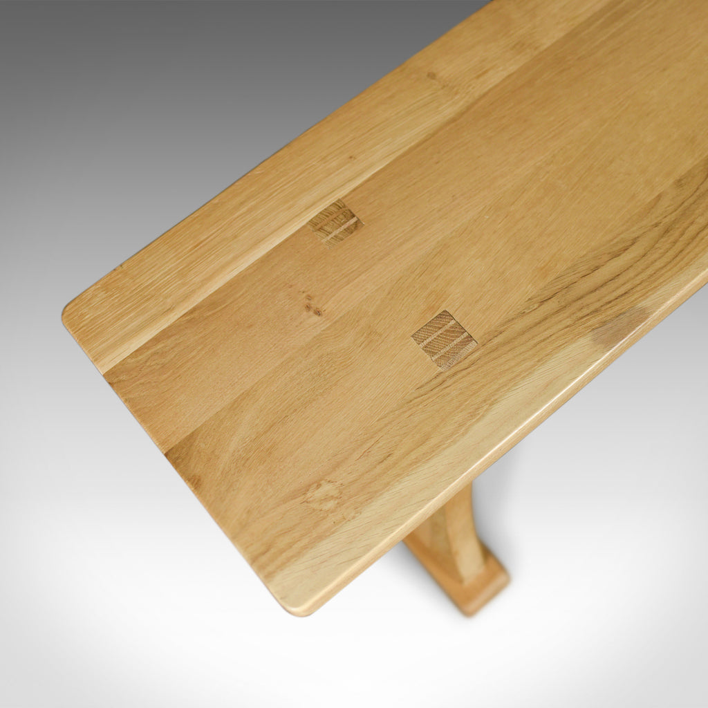 English Oak Bench in Victorian Taste, Long, Four Seater Kitchen Form ...