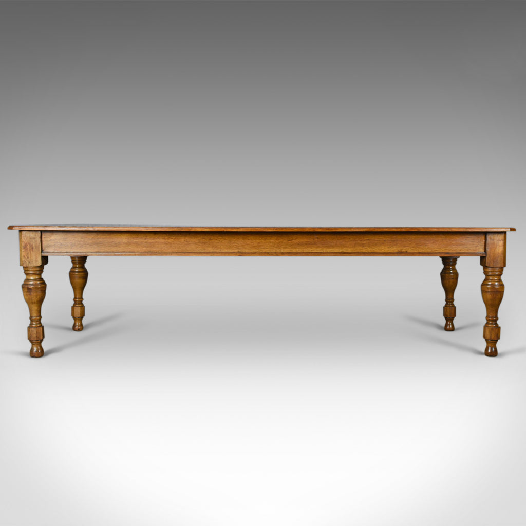Large Antique Dining Table, English, Late Victorian, Oak, Seating 12 ...