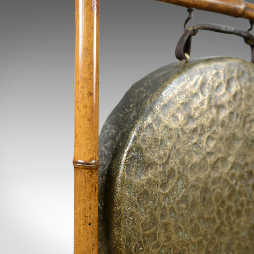 Large Antique Dinner Gong, Bamboo Frame, Victorian Instrument, Circa 1 ...
