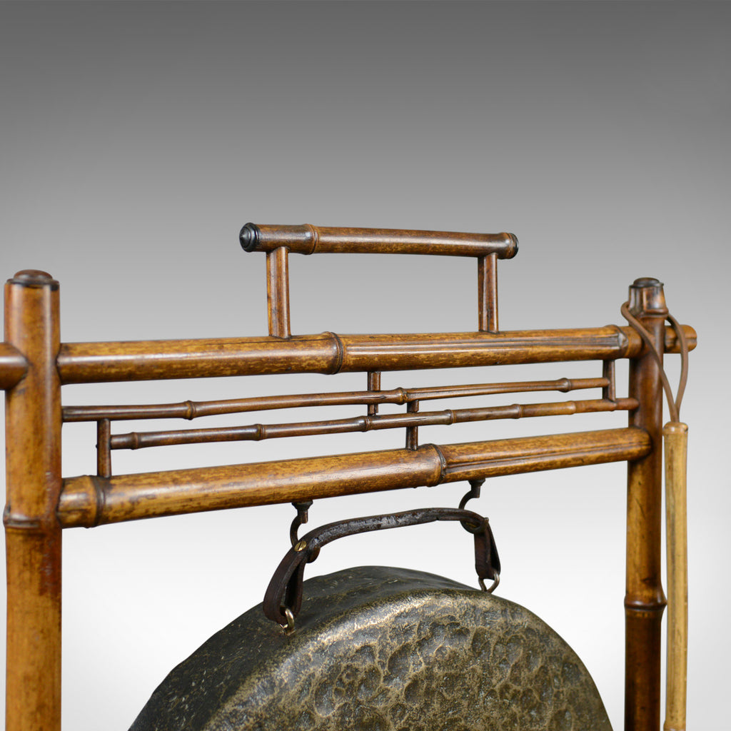 Large Antique Dinner Gong, Bamboo Frame, Victorian Instrument, Circa 1 ...
