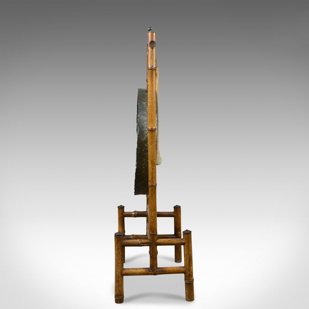 Large Antique Dinner Gong, Bamboo Frame, Victorian Instrument, Circa 1 ...